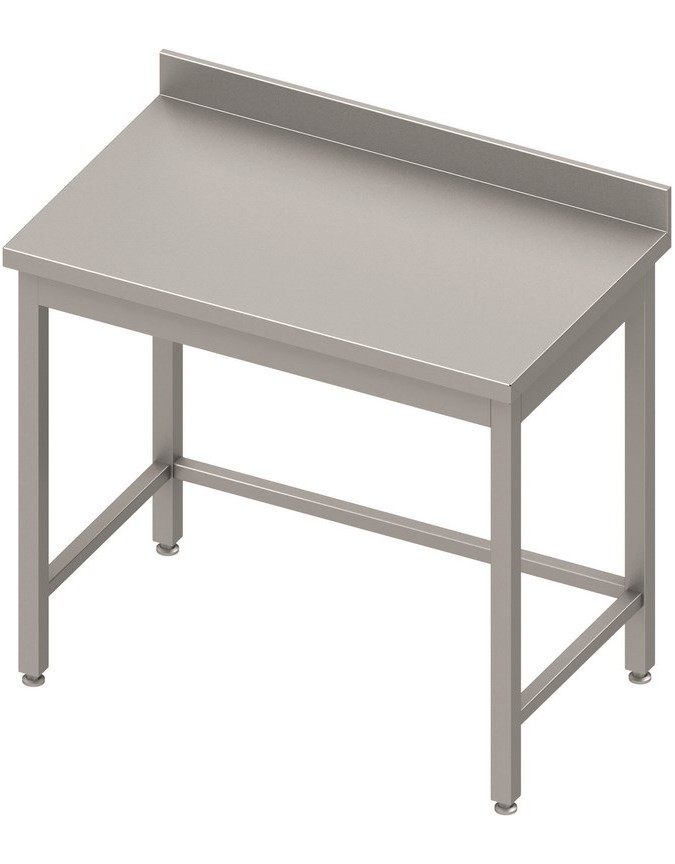 Table inox professionnelle adossée sans étagère - Prof 600 - Dimensions de 400 à 1900 mm - CHR ...