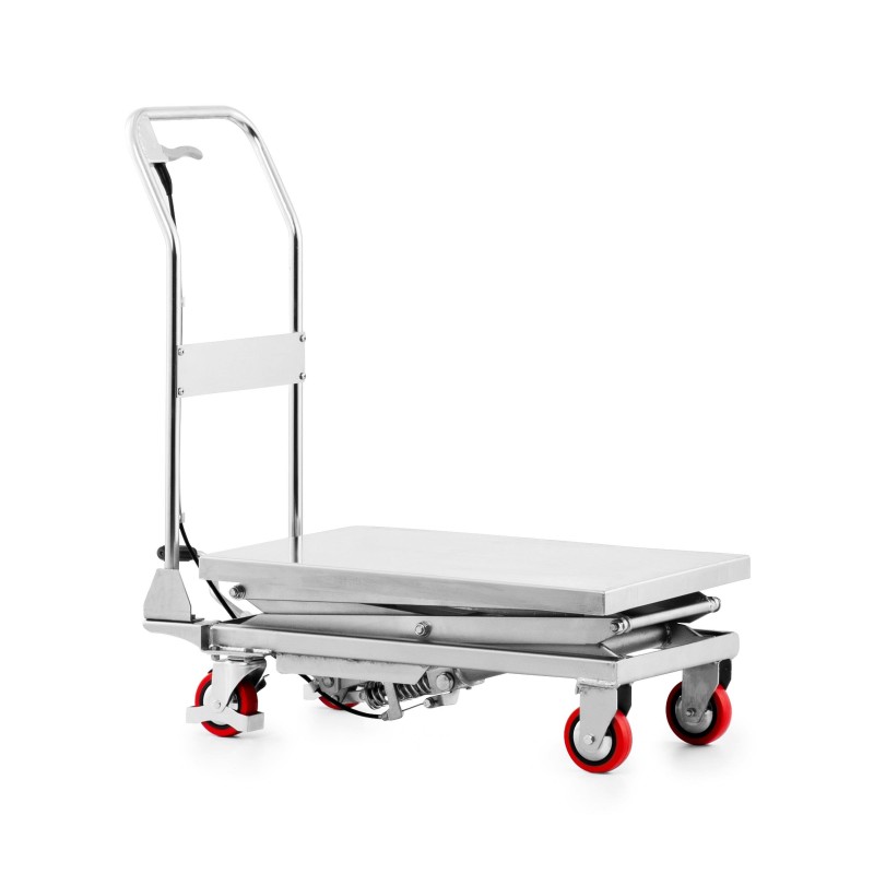 Table élévatrice mobile inox double ciseau - plateau : 910 x 500 mm ...