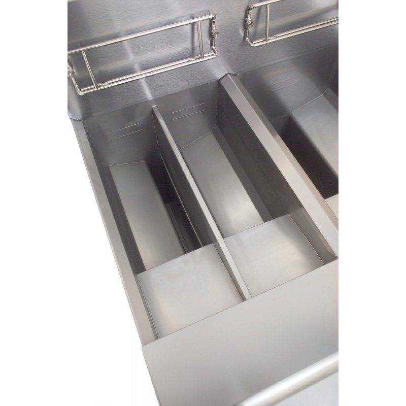 Friteuse électrique 2 cuves 2 bacs 22 litres - haut rendement - FRYMASTER