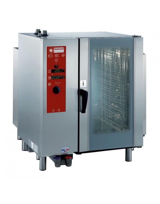 Four mixte, à vapeur directe et à convection - gaz -10 niveaux GN 1/1 ... Four mixte, à vapeur directe et à convection - gaz -10 niveaux GN 1/1 ...